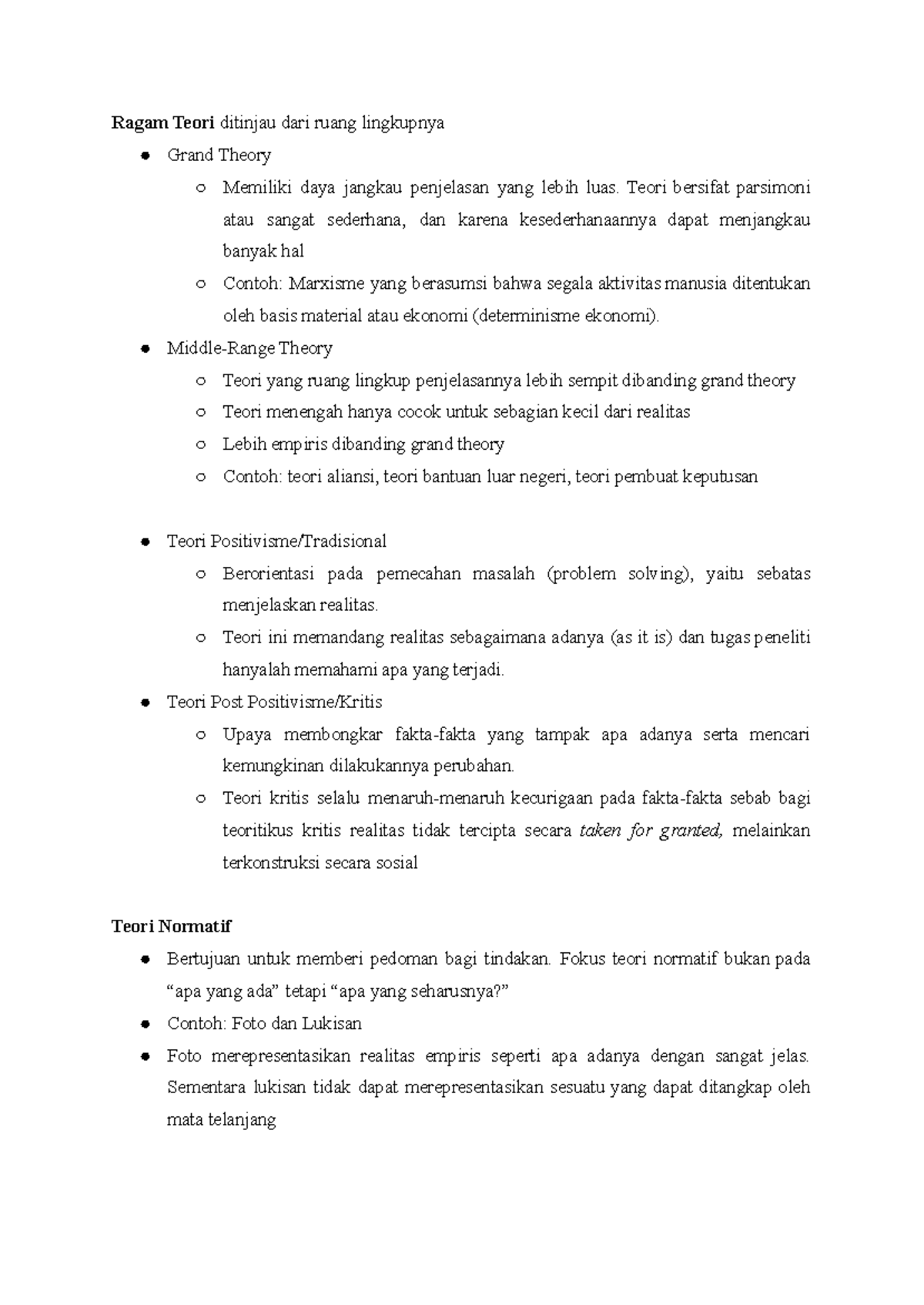 Ragam Teori Hubungan Internasional: Grand, Middle-Range & Normatif ...