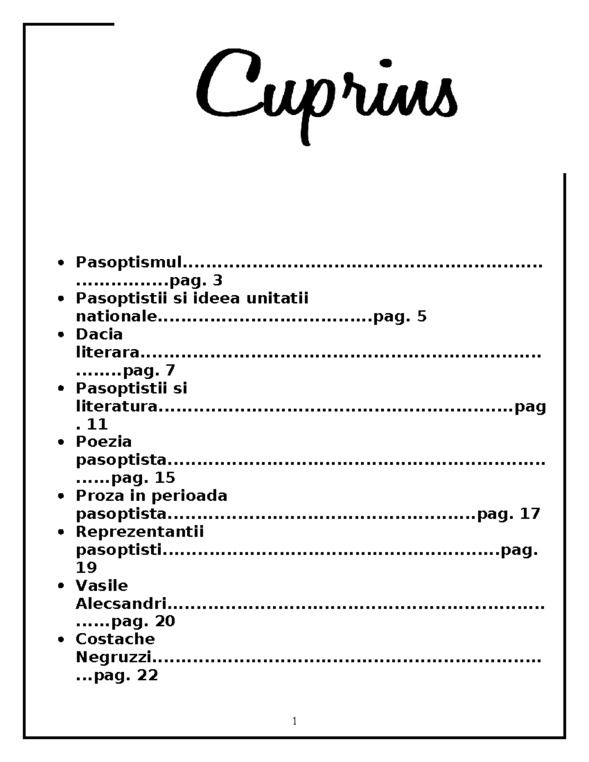 Pasoptismul: O Analiză a Epocii Literare și Culturale (75137495 ...