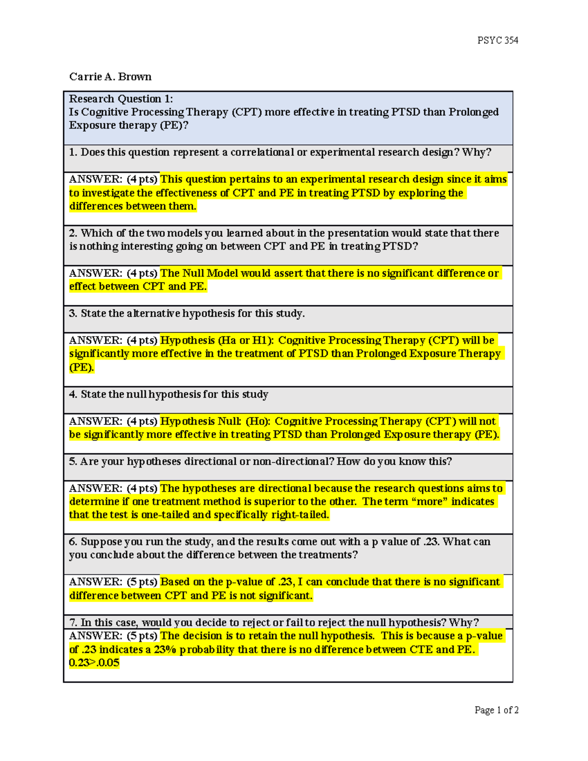PSYC 354: Hypothesis Testing in PTSD Treatment and Child Behavior ...