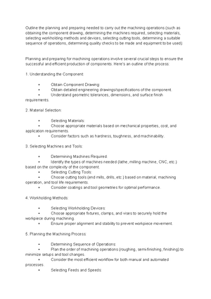 [Solved] Outline the problems that can occur with the hand fitting - Engineering Operative ...