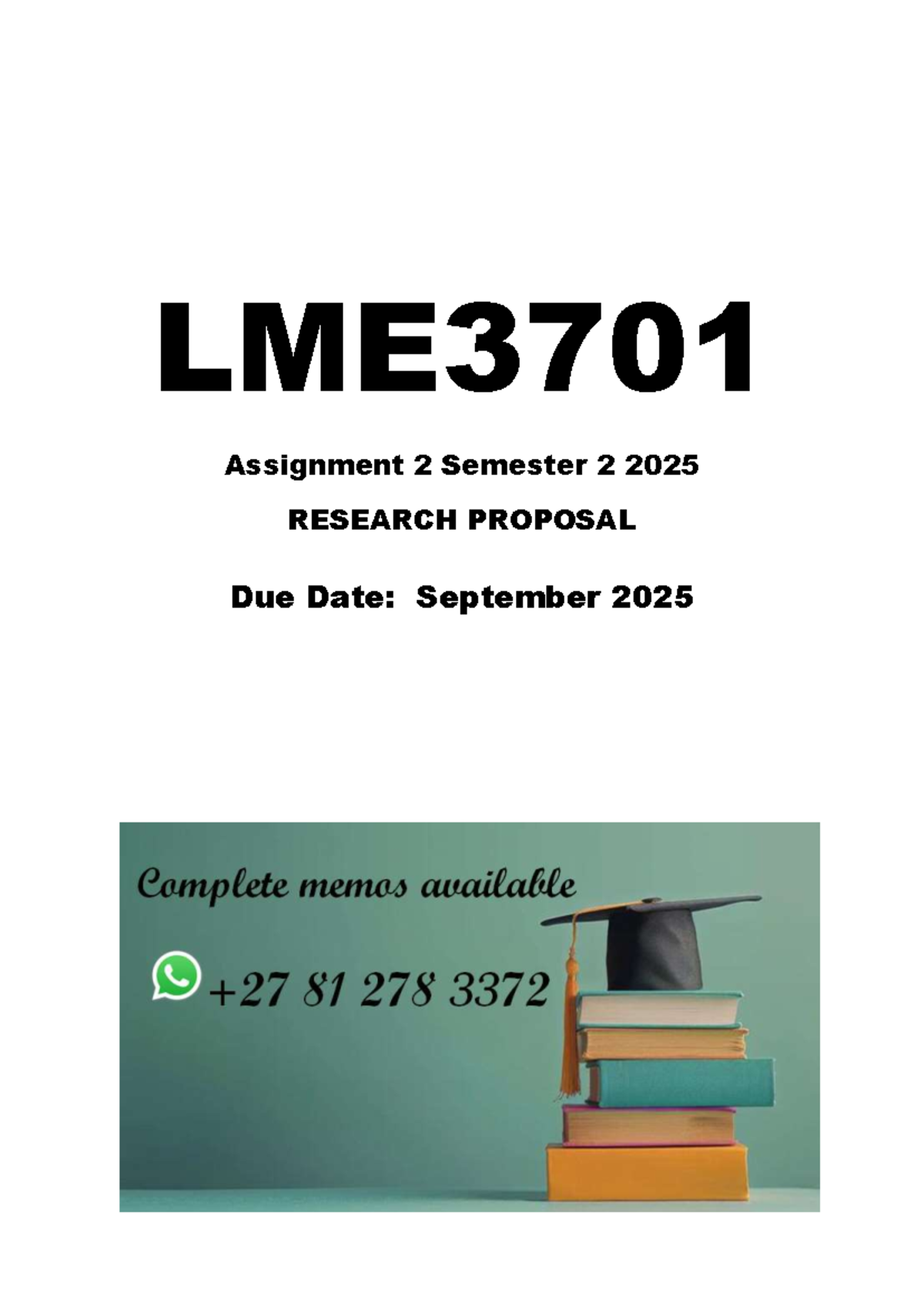 LME3701 Assignment 2 Research Proposal on ADR in South Africa - Studocu