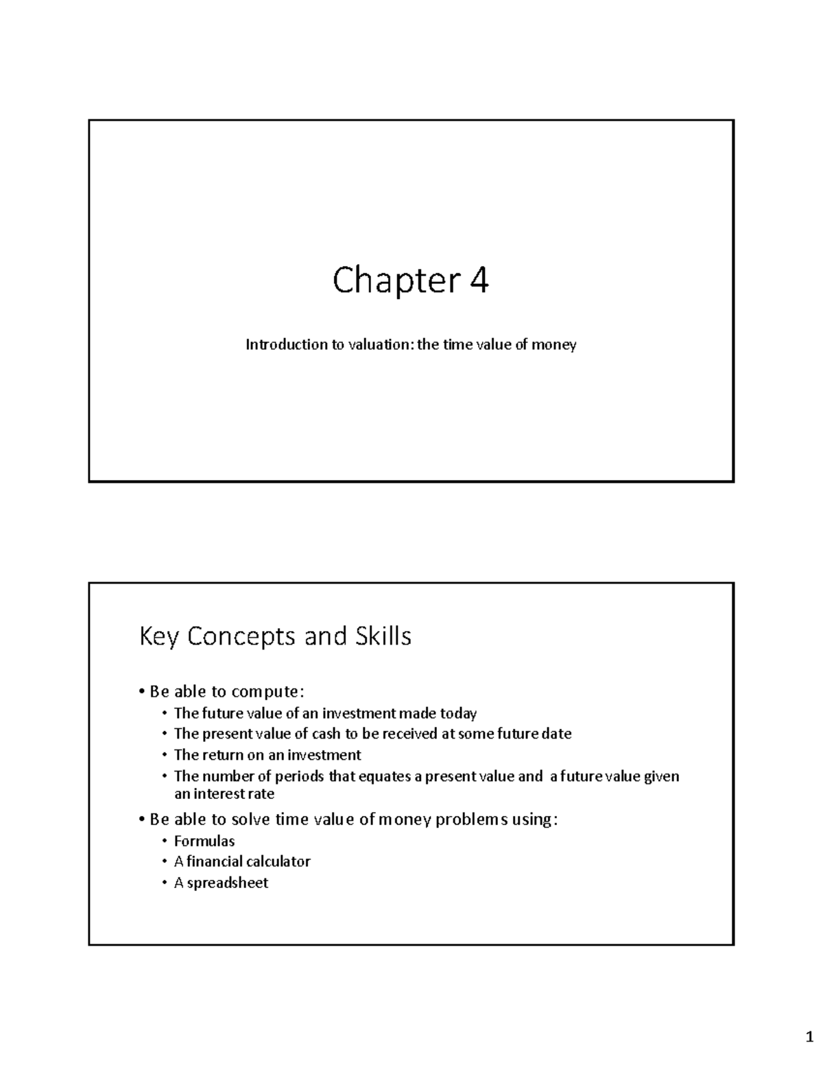 Chapter 4: Financial Calculations on Future and Present Values - Studocu