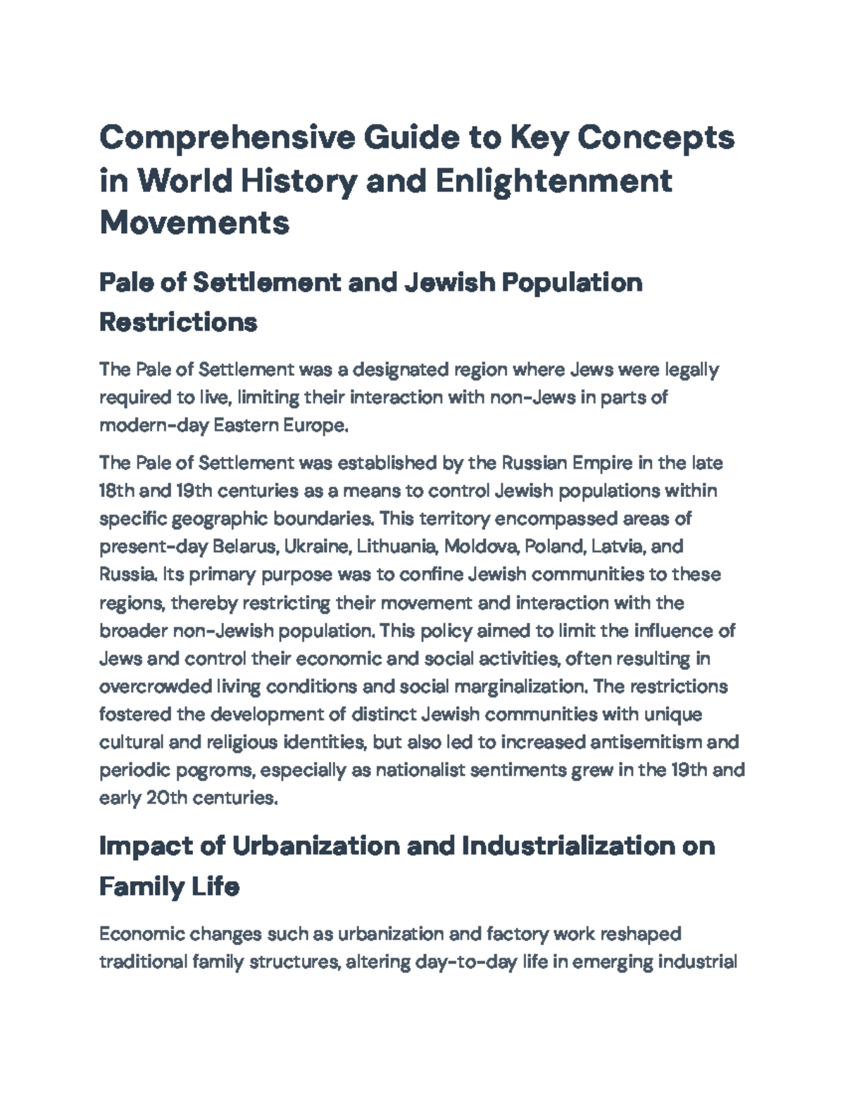 Comprehensive Overview of Enlightenment Ideas and Historical Changes ...