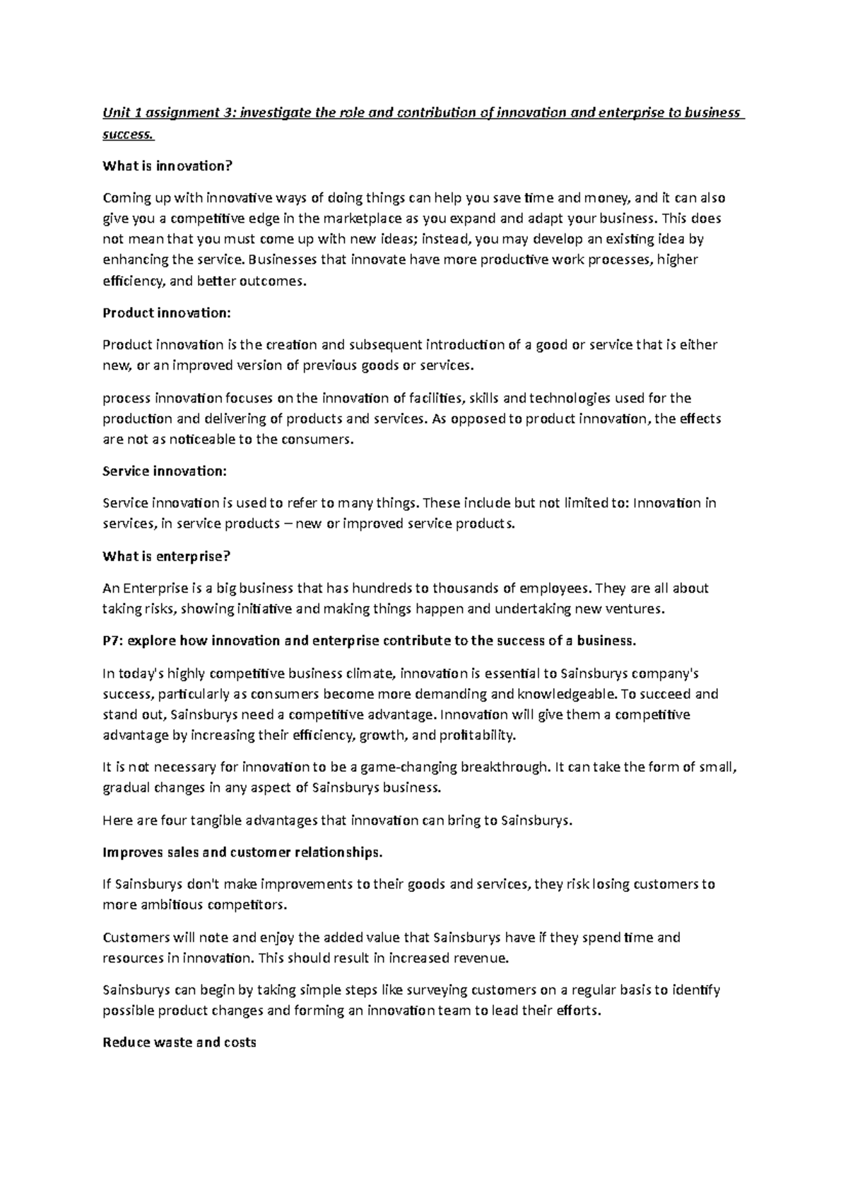 Unit 1 assignment 3 - Unit 1 assignment 3: investigate the role and ...