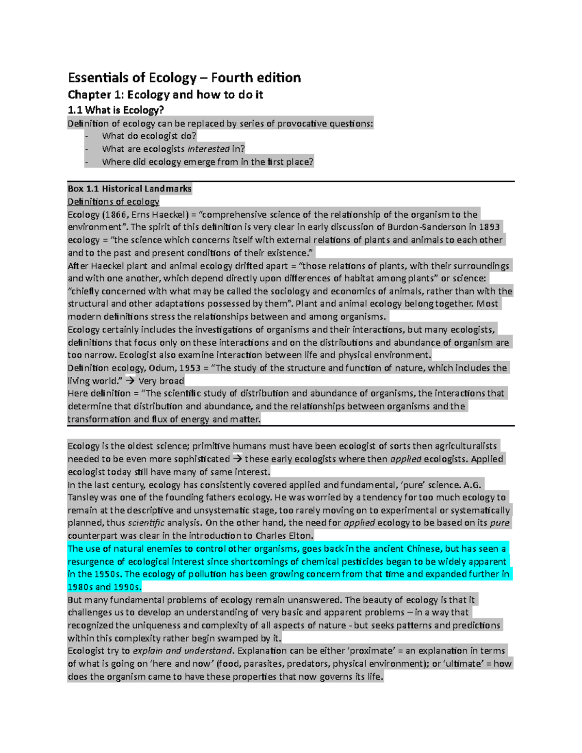 Essentials of Ecology: Key Concepts and Approaches in 4th Edition ...