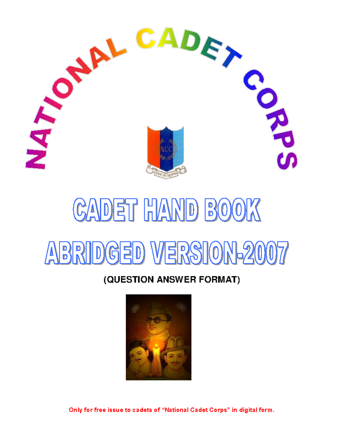 NCC-Question Bank: Comprehensive Revision Notes for Cadets - Studocu
