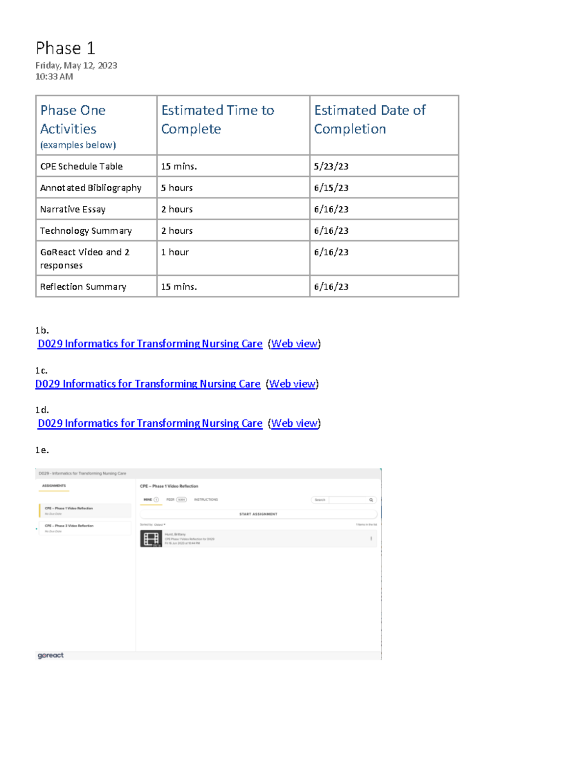 CEM1 D029 - CEM1 - Phase 1 Friday, May 12, 2023 10:33 AM Phase One ...