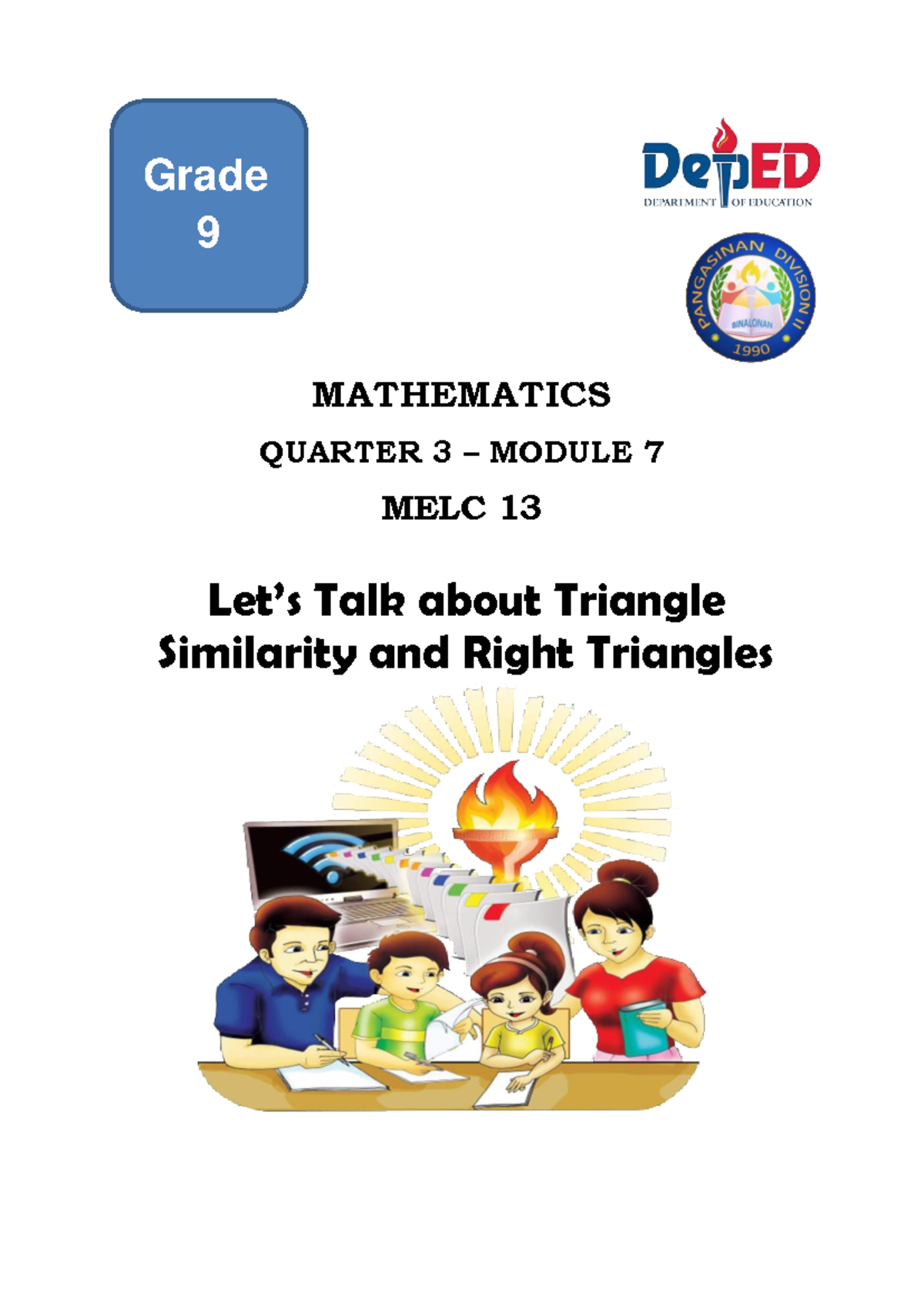 A4 G9 Q3 Module 7 MELC 13 - MATHEMATICS QUARTER 3 – MODULE 7 MELC 1 3 ...