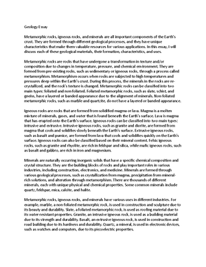 Geology 121: Physical Geology Exam 2 Study Guide & Key Topics - Geology ...