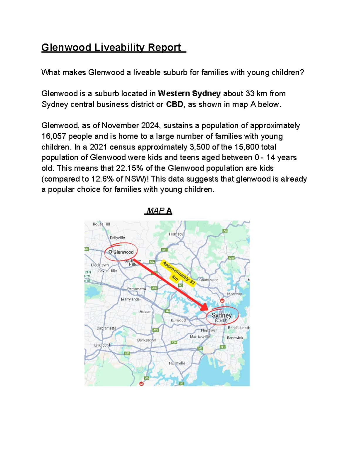 Glenwood Liveability Report: A Family-Friendly Suburb Analysis - Studocu