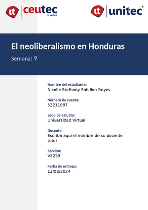 S3 - Tarea 3.1 Línea de tiempo Nicolle Sabillon - Nombre del estudiante: Nicolle Stefhany ...