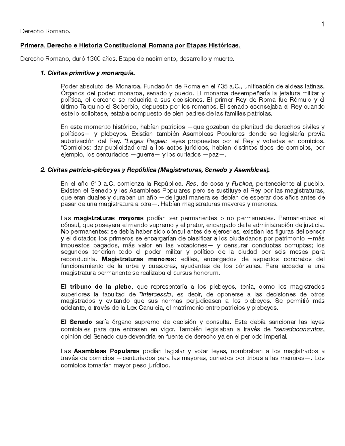 Apuntes Completos de Derecho Romano: Historia y Evolución Jurídica ...