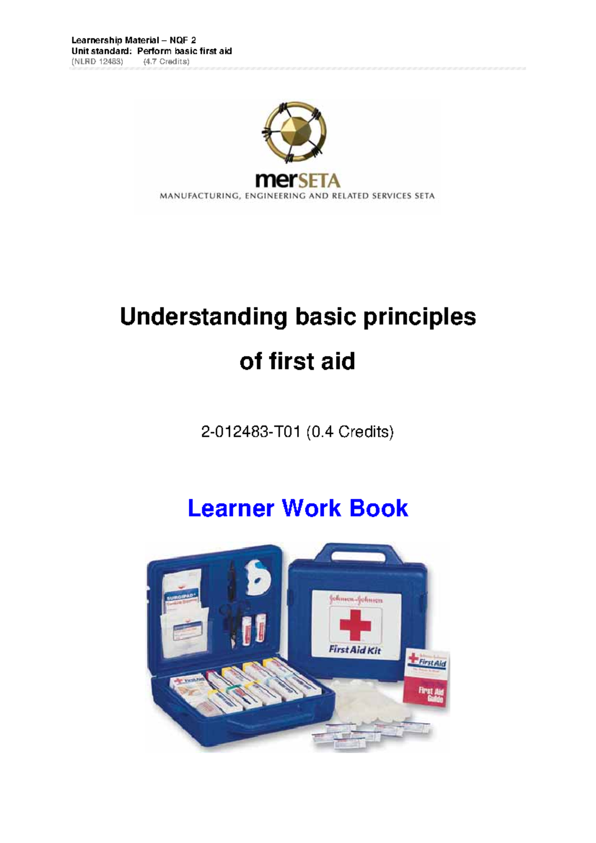 2-012483-T01 Understanding Basic Principles of First Aid (4.7 Credits ...