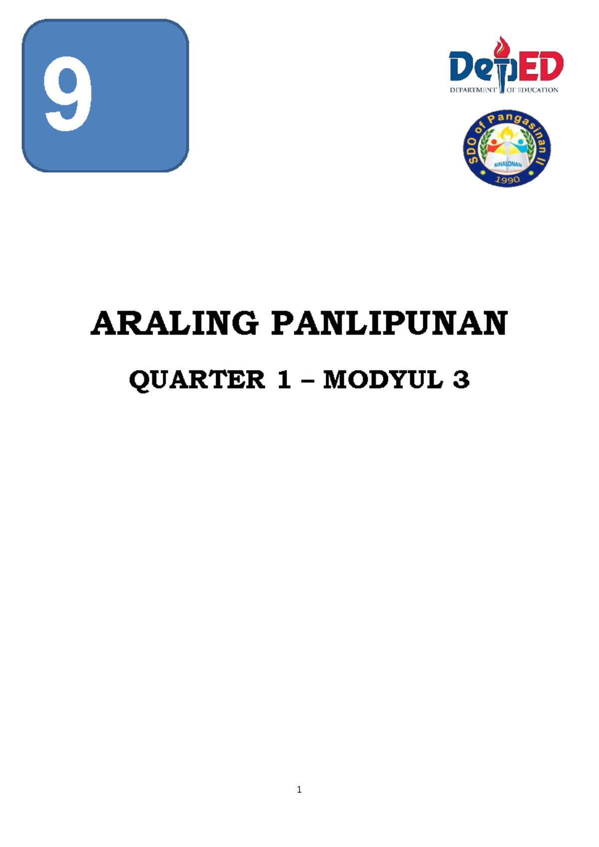 AP9 Q1 SLM 3 - Ibang Sistemang Ekonomiya at Paggamit ng Yaman - Studocu