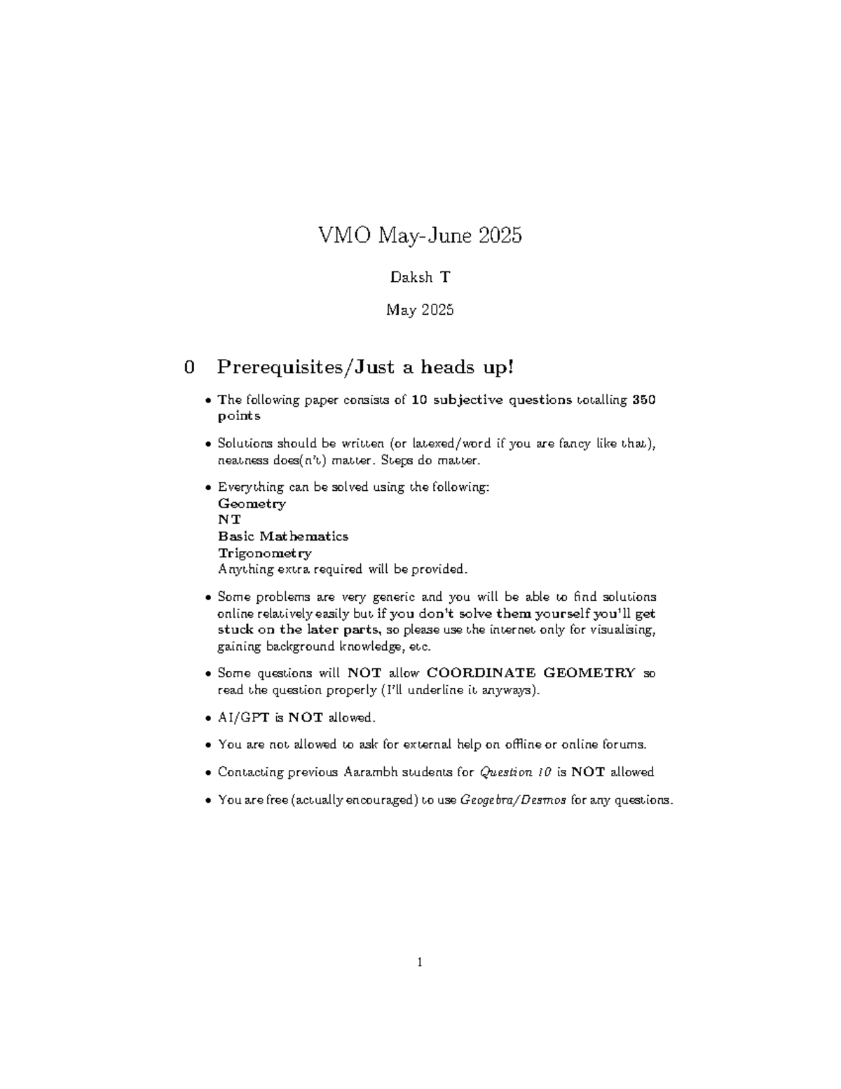 VMO 2025 Final Exam - Creative Math Problems for Olympiad Aspirants - Studocu