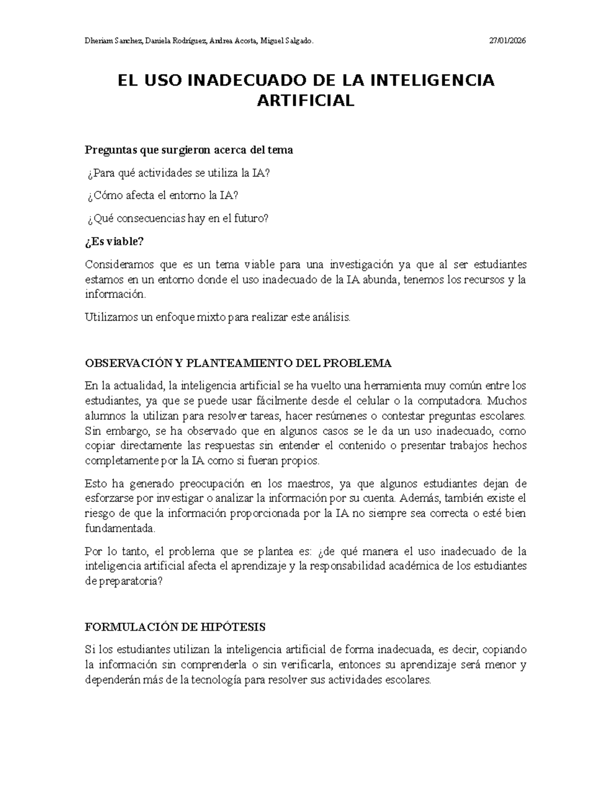 EL USO INADECUADO DE LA IA EN LA EDUCACIÓN: IMPACTO Y CONSECUENCIAS ...