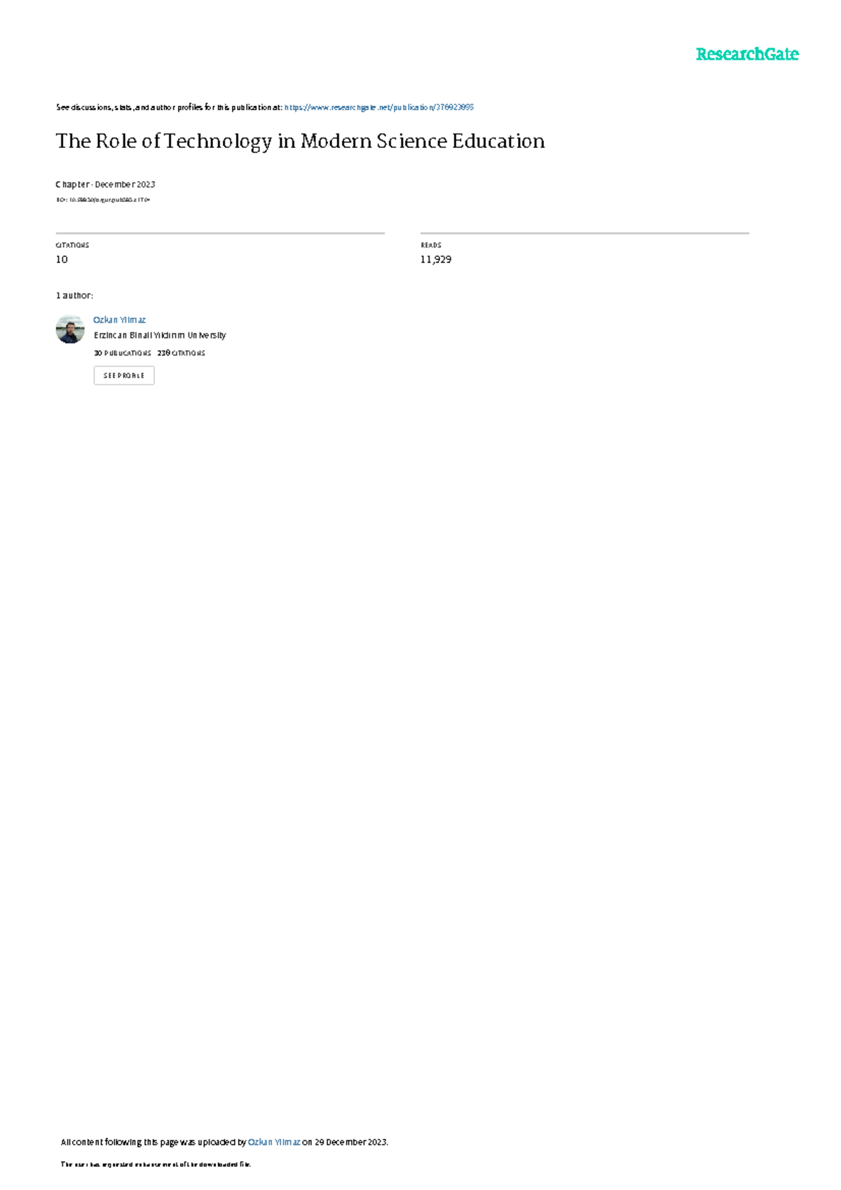 C-3: The Impact of Technology on Modern Science Education - Studocu