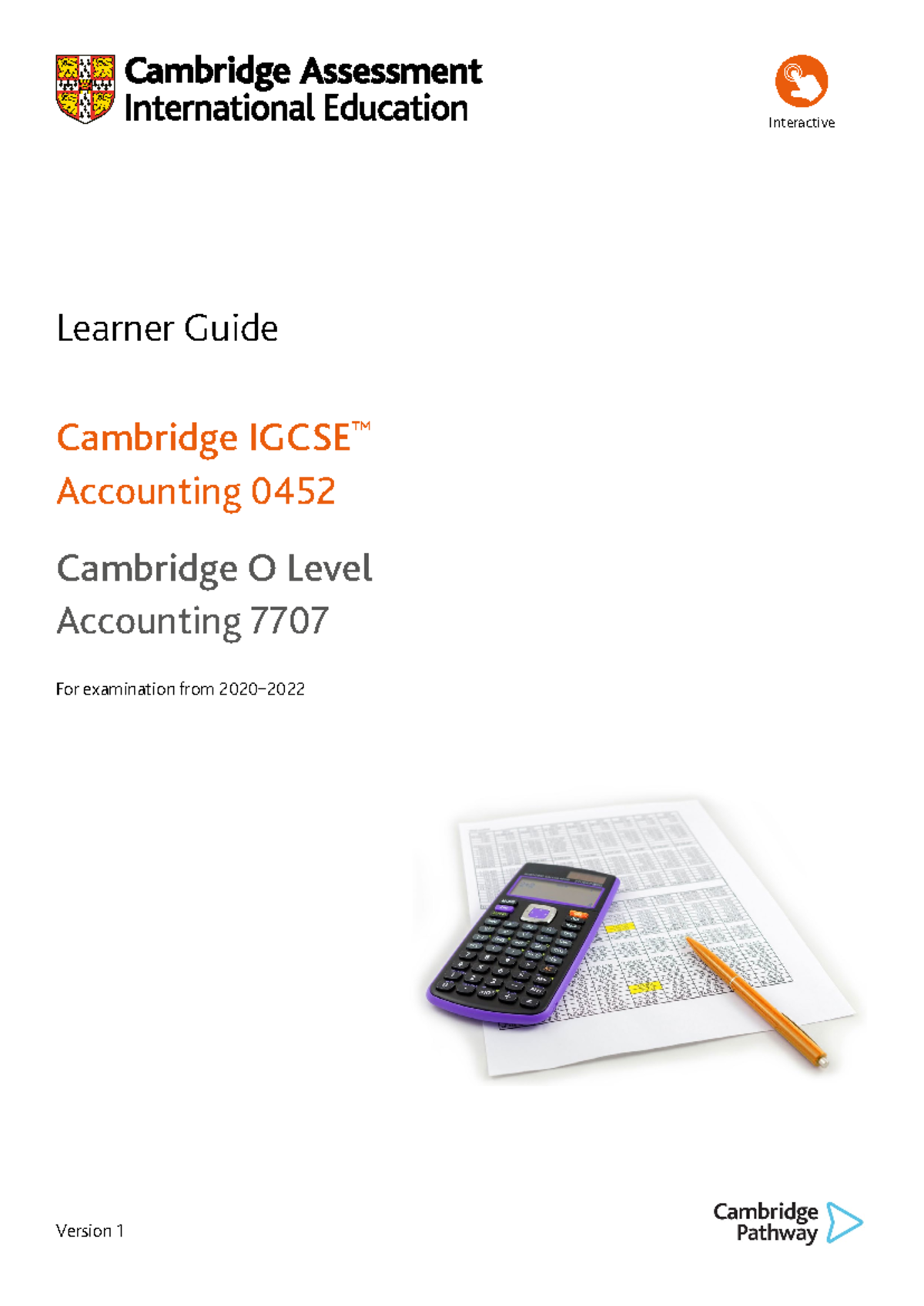 502115-Cambridge IGCSE Accounting Learner Guide & Exam Tips - Studocu