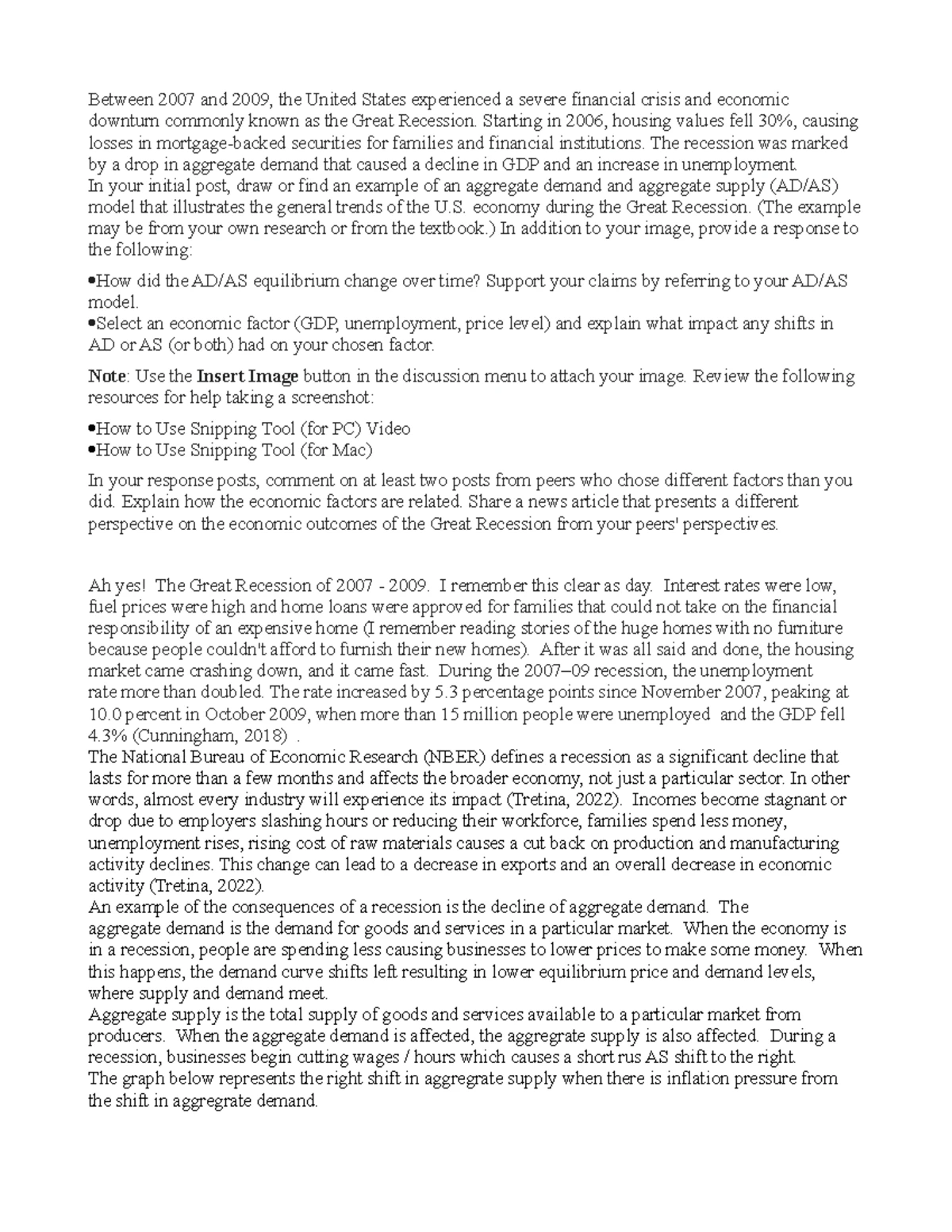 Macroeconomics Discussion 1 - Thinking Like an Economist - An economist ...