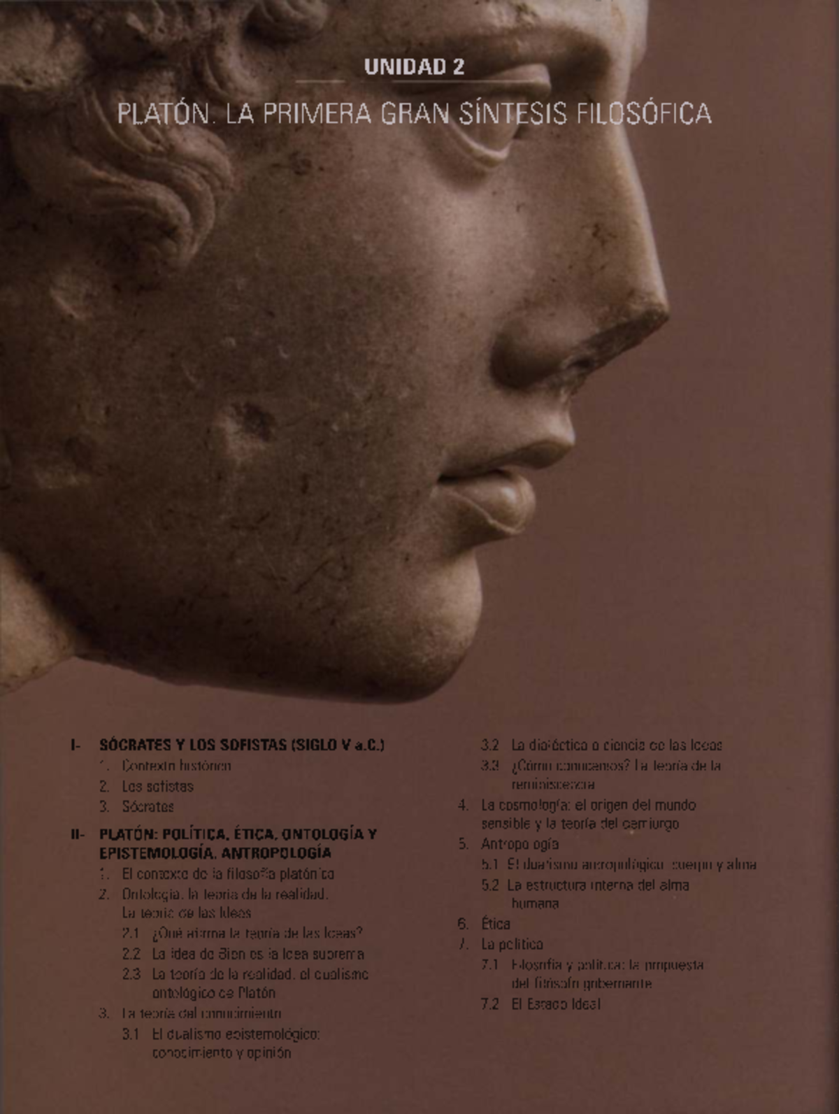 UNIDAD 2: PLATÓN Y LA SÍNTESIS FILOSÓFICA DE SÓCRATES Y LOS SOFISTAS ...