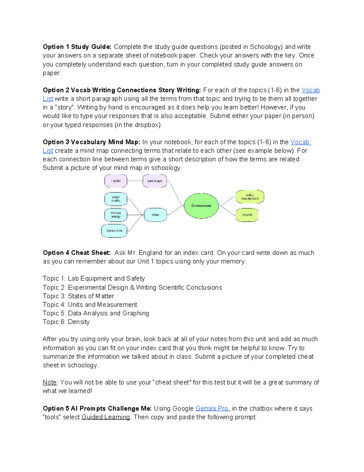 Unit 1 Test Prep: Study Guide, Vocab Connections & Cheat Sheet - Studocu