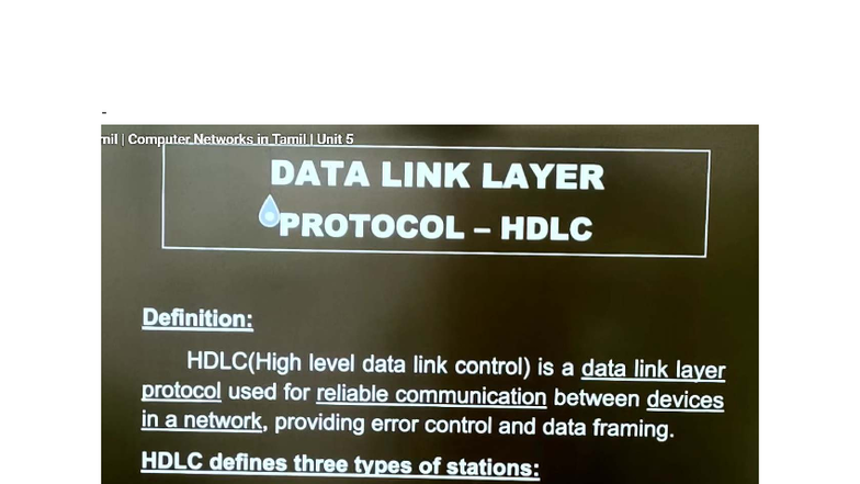 HDLC Protocol Overview - Computer Networks in Tamil I Unit 5 - Studocu