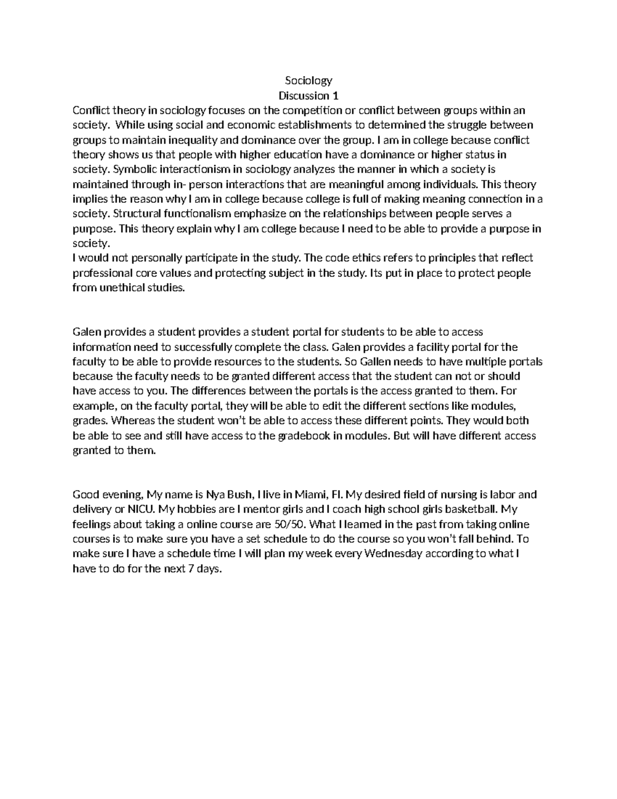 Sociology Discussion 1: Analyzing Conflict Theory and Ethics in Studies ...