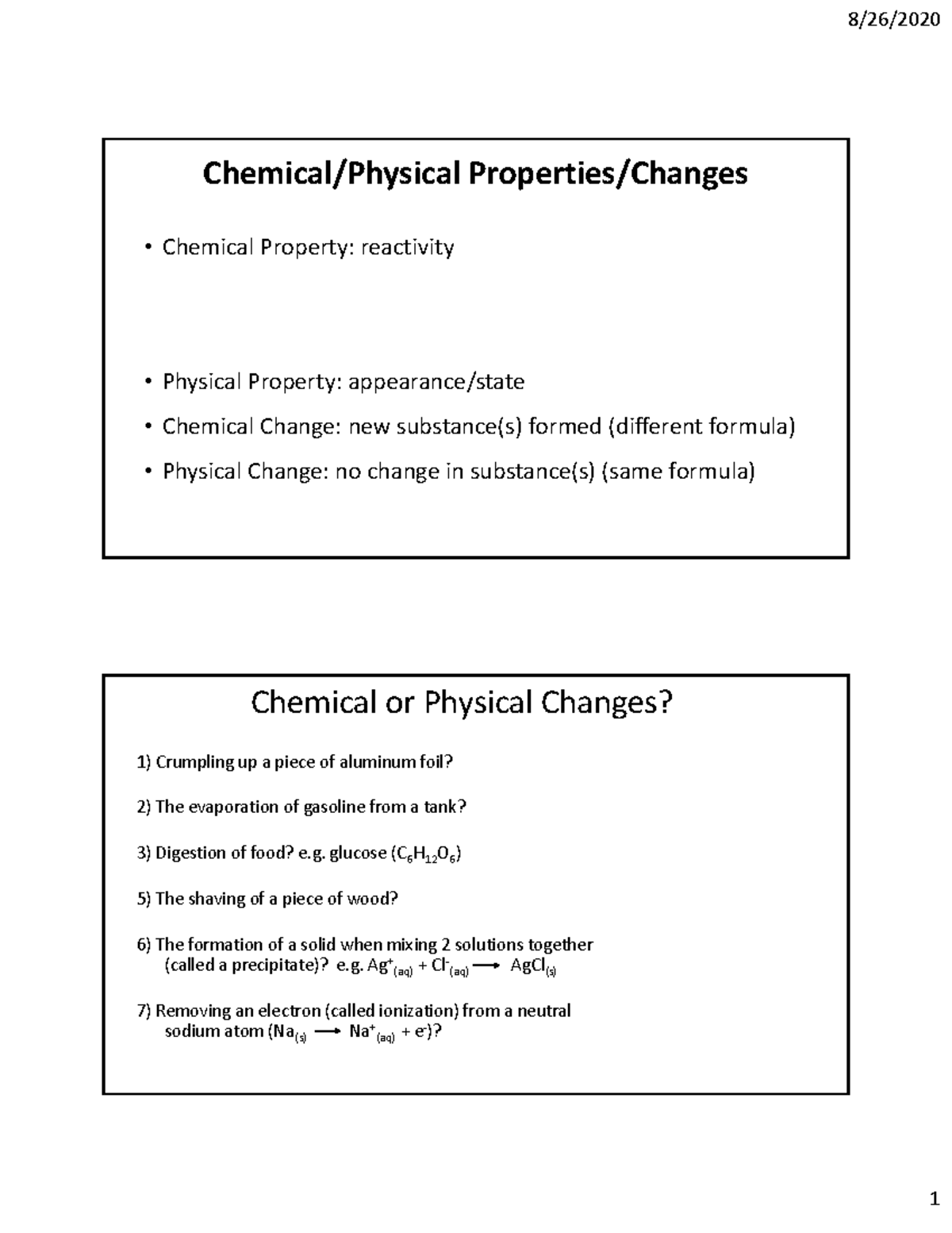 Ch 1 Saylor - Chemical & Physical Properties and Changes - Studocu