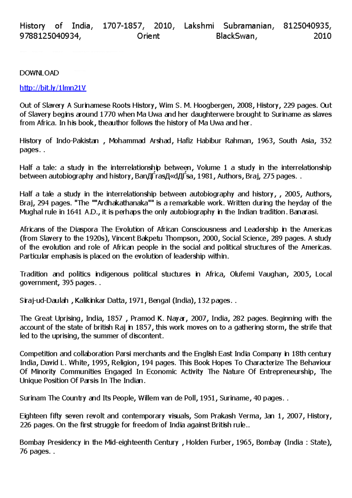 History of India: Key Events from 1707 to 1857 (Course: HIS101) - Studocu