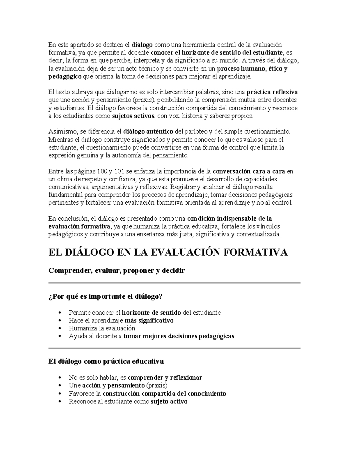 El Diálogo en la Evaluación Formativa: Herramienta Clave para el ...