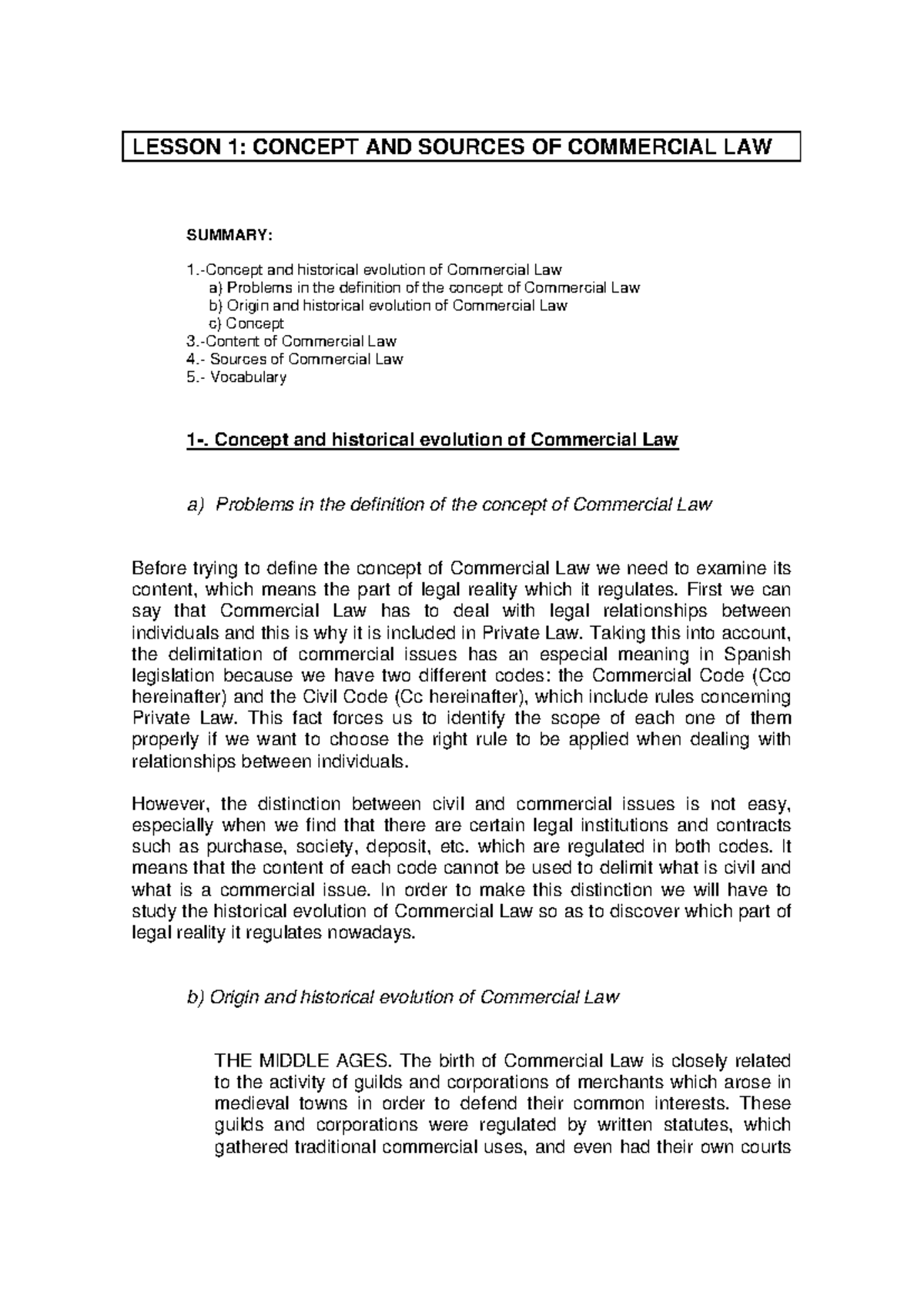 Commercial Law - ,,,,,,,,,,,,,,,,,,,,,,,,,, - LESSON 1: CONCEPT AND ...