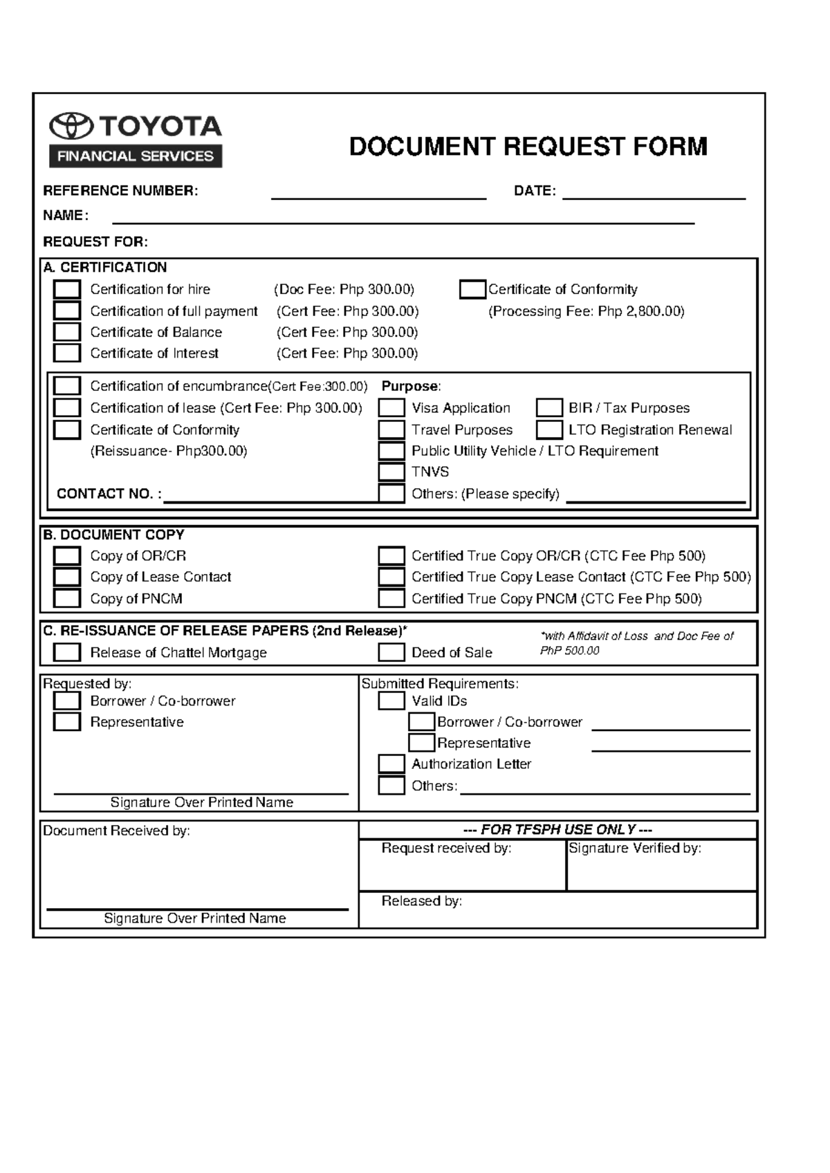 Document Request Form - Certification & Copies (Ref No: ___) - Studocu