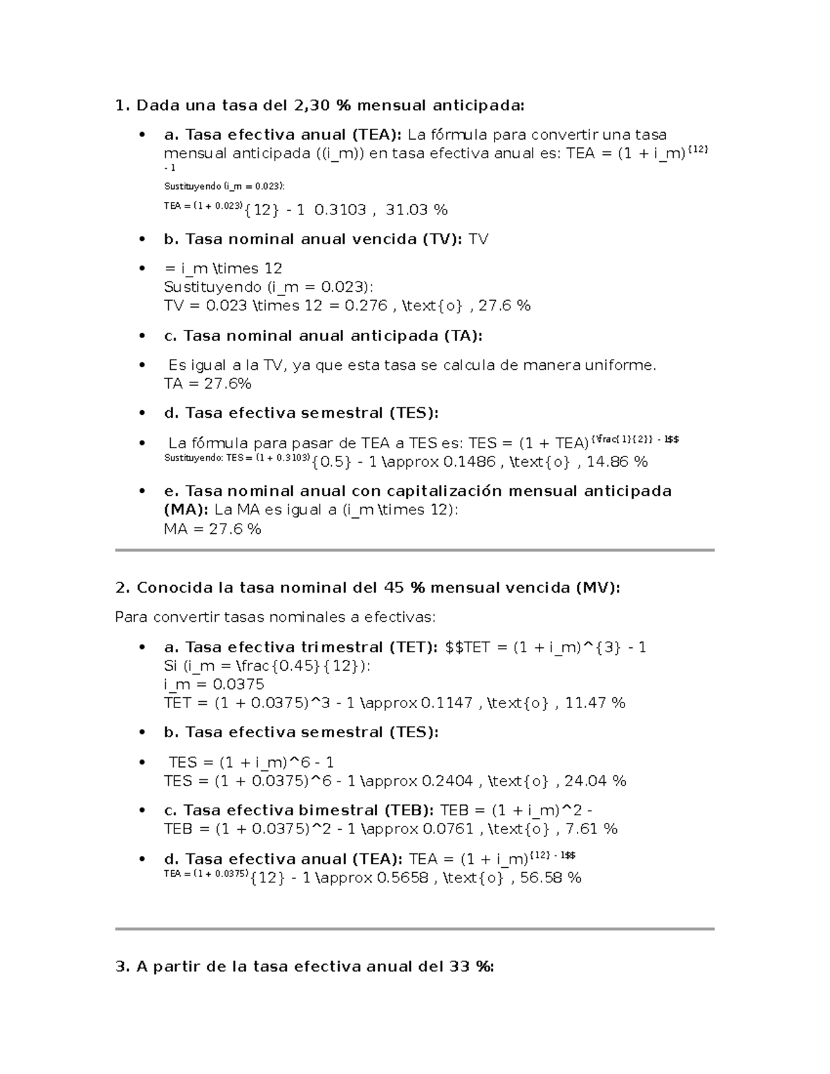 Act 4: Matemáticas Financieras - Tasa Efectiva y Nominal - Studocu