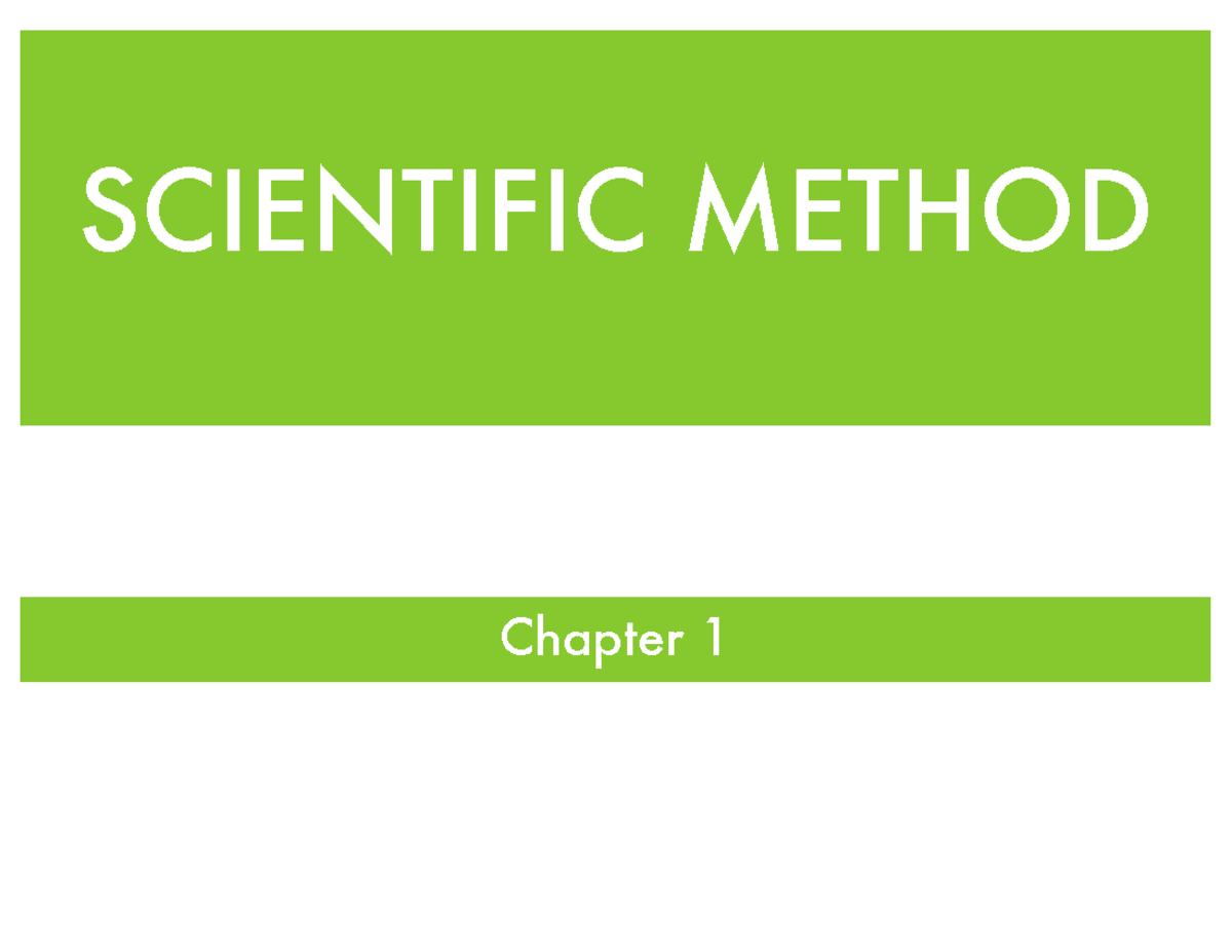 7th Grade Chapter 1: Understanding the Scientific Method PPT - Studocu