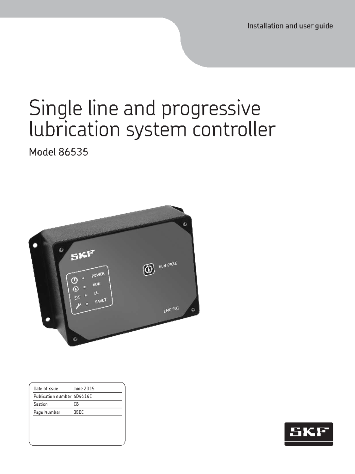 Manual Control Guide for SKF LMC 101 Lubrication System - Studocu