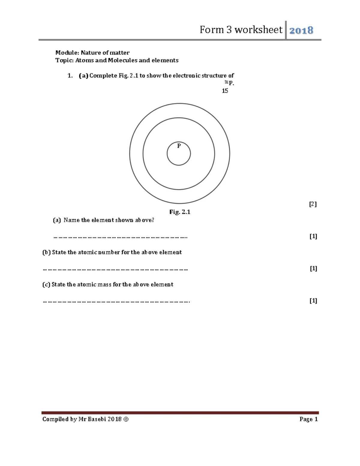 Form 1 Revision material - MODULE: THE NATURE OF SCIENCE TOPIC: DOING ...