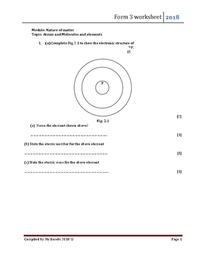 Form 1 Revision material - MODULE: THE NATURE OF SCIENCE TOPIC: DOING ...