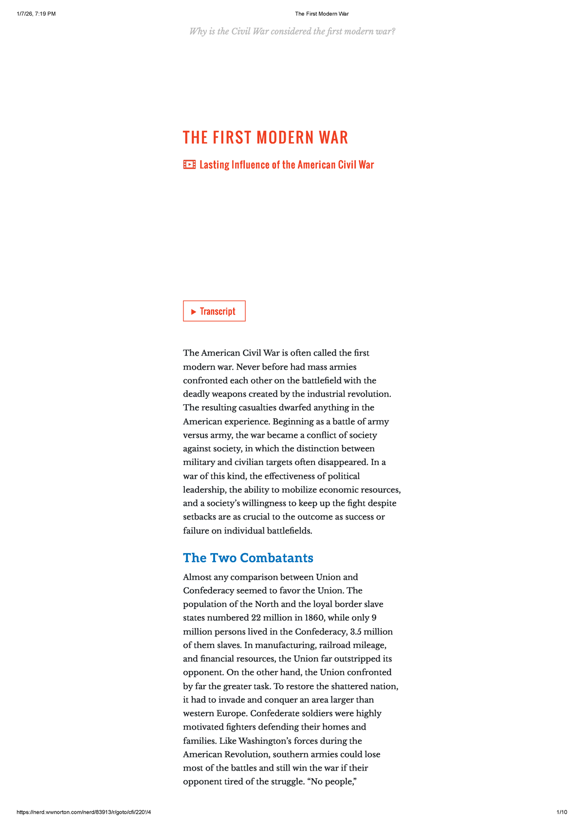 The First Modern War: Analyzing the Civil War's Impact (Period 5) - Studocu