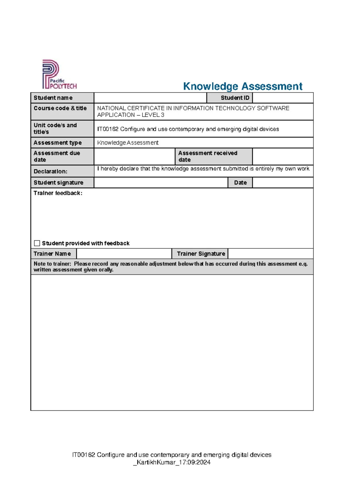 Gelos Enterprises Policy & Procedures Report - V1.0 by A.S. Prasad ...