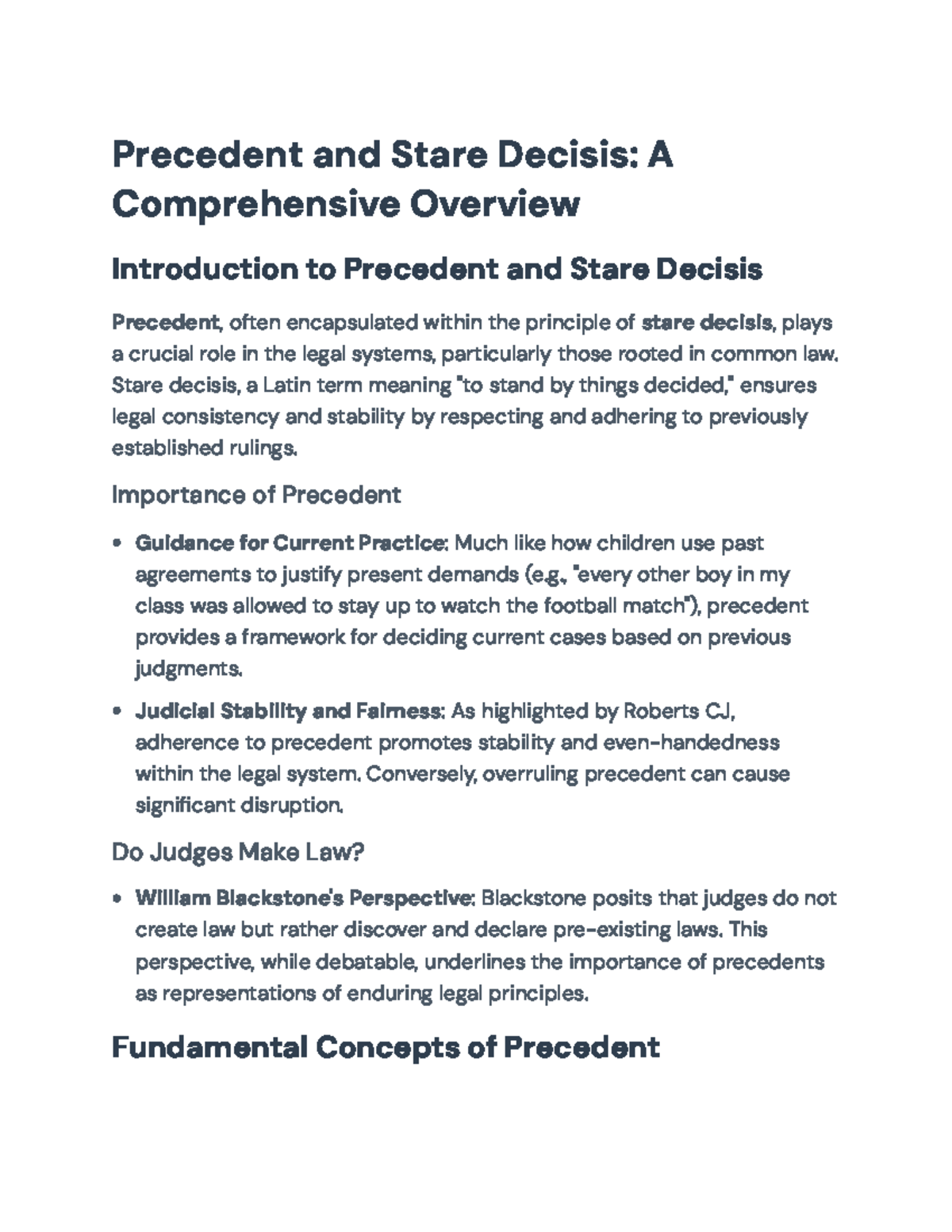 Understanding Precedent and Stare Decisis: A Comprehensive Overview ...