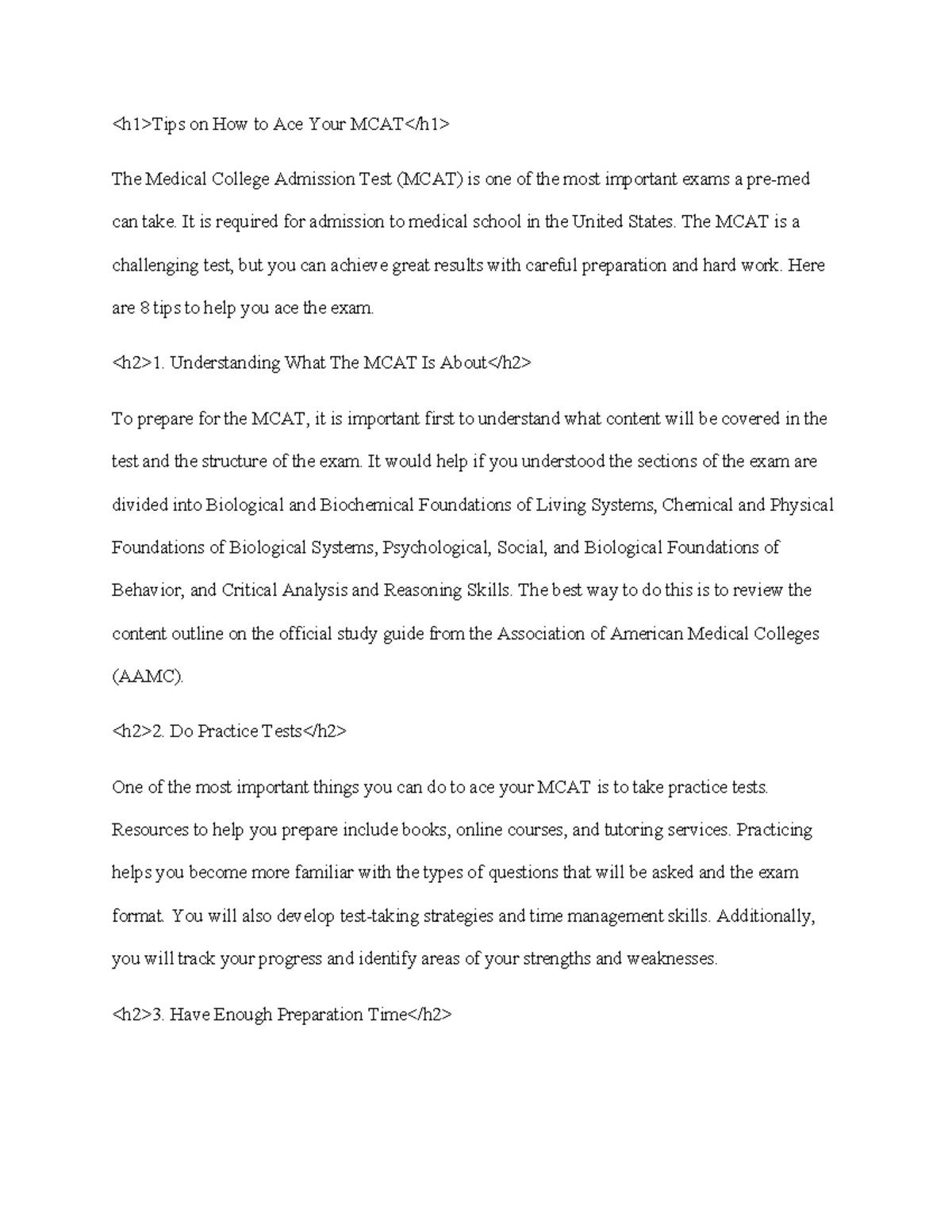 8 Essential Tips to Ace Your MCAT Exam - Studocu