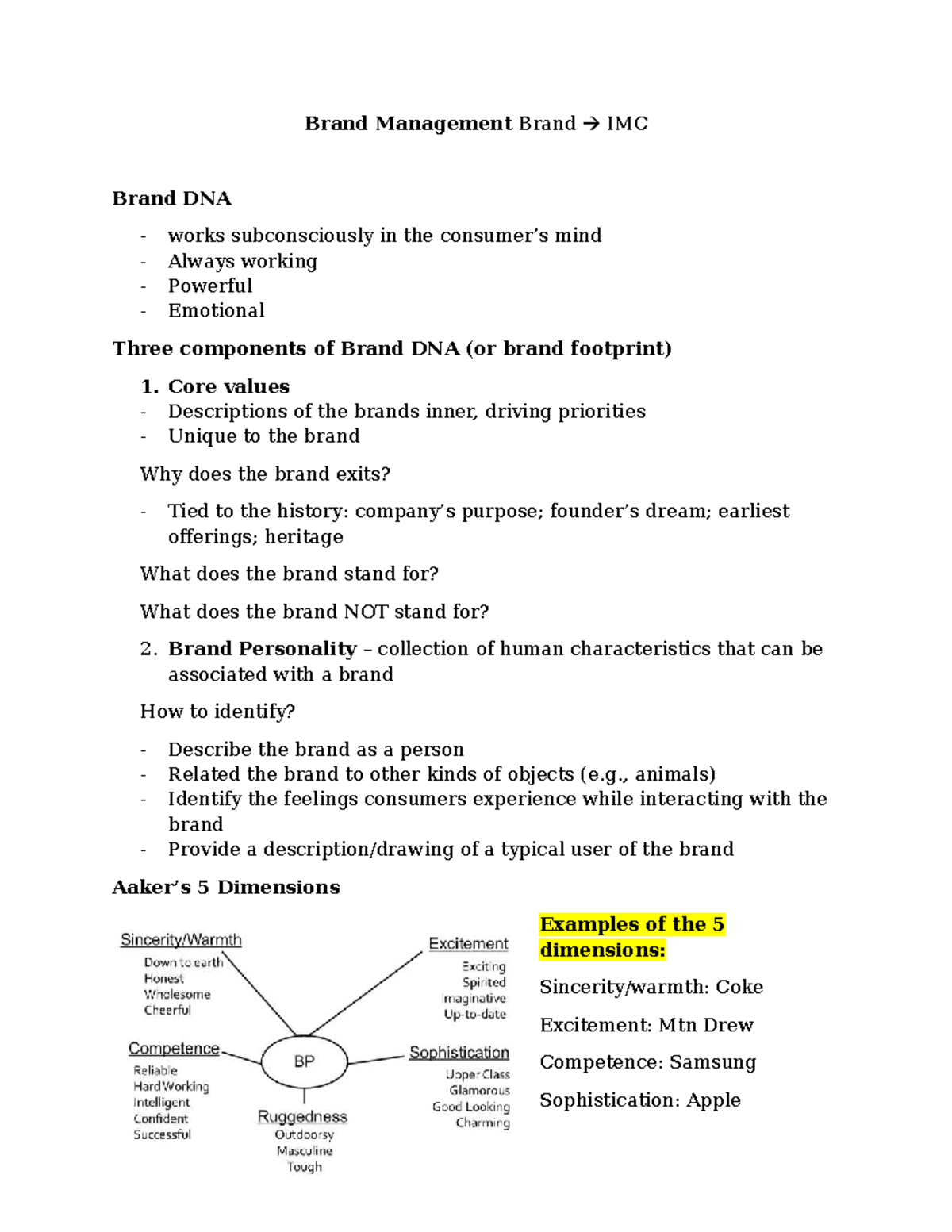 Brand Management Overview: Key Concepts & Strategies (MKT 101) - Studocu