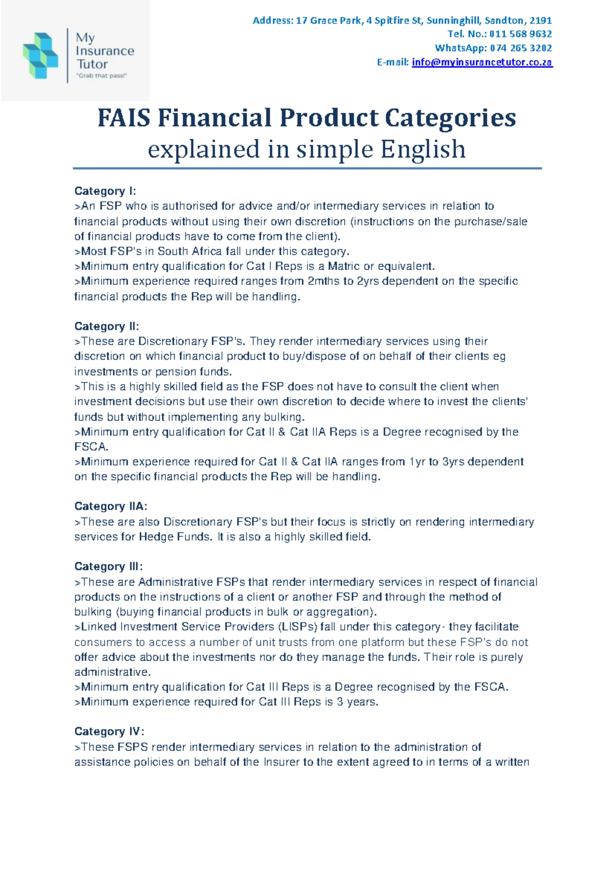 Overview of Tier 1 & Tier 2 Financial Products for 2024 Study Guide ...
