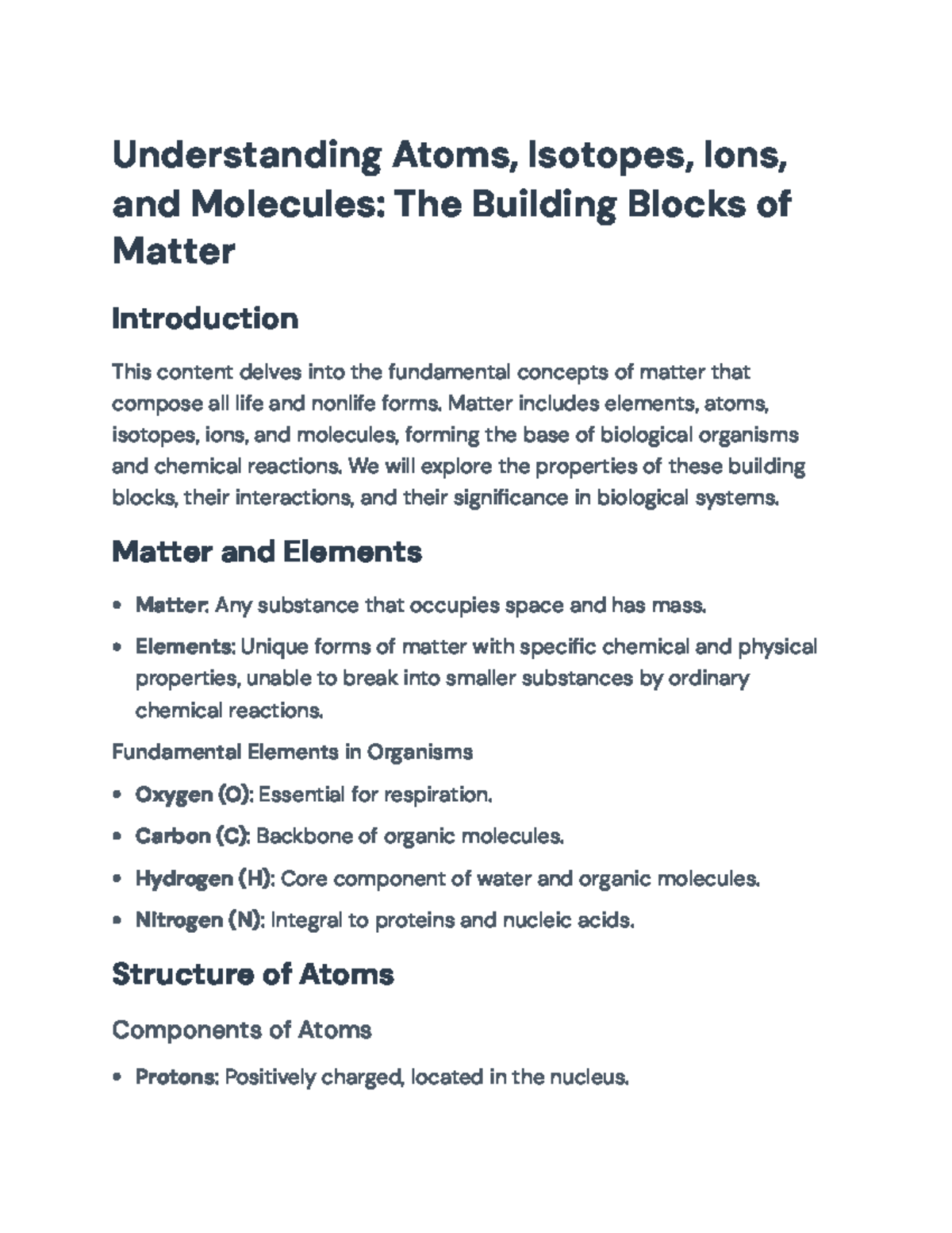 Understanding Atoms and Molecules: Building Blocks of Matter (Chem 101 ...
