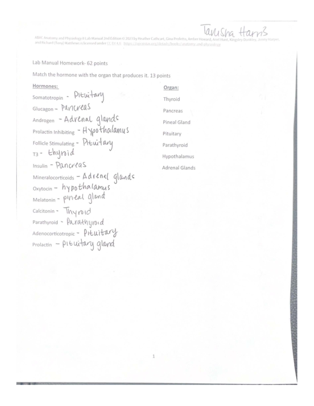 ABAC Anatomy and Physiology II Lab Manual: Hormones & Heart Conduction - Studocu