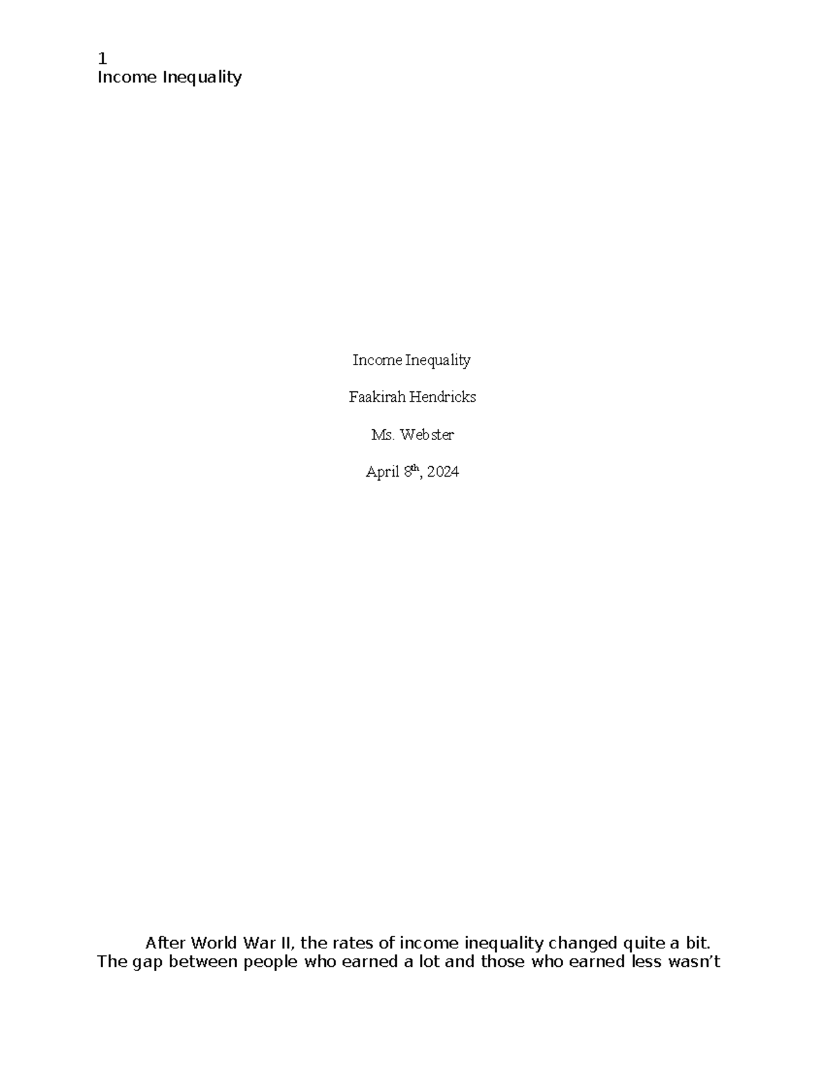 Module 11 - Income Inequality Analysis Assignment - Studocu