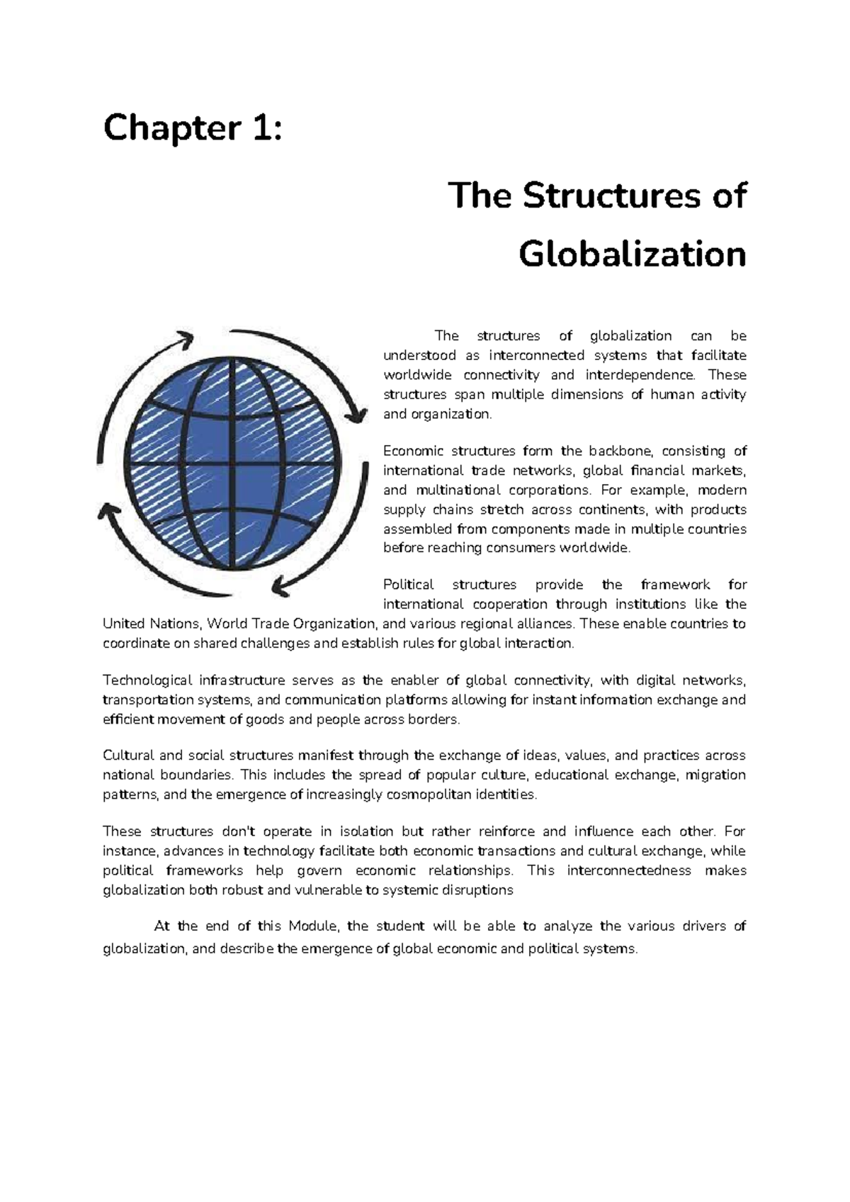 Lesson 3: The Global Economy and Structures of Globalization - Studocu