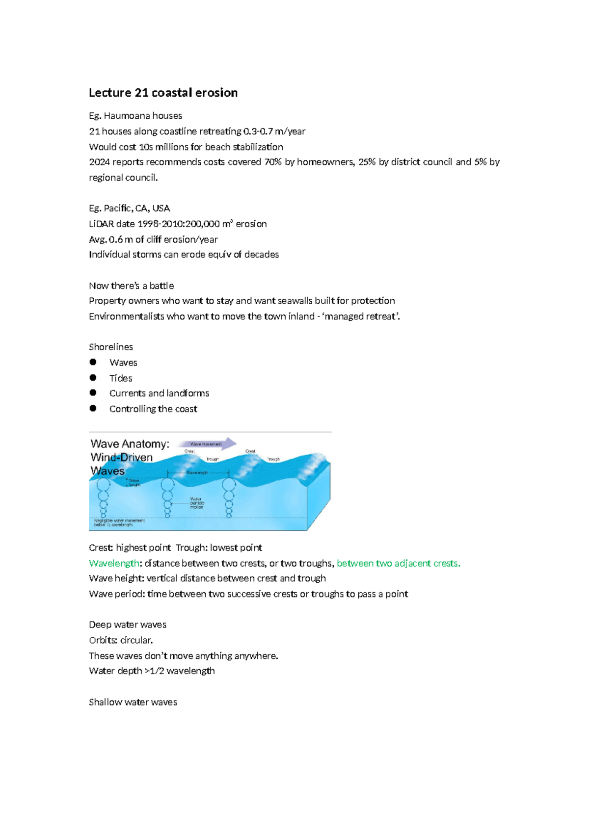 Lecture 21 & 22: Coastal Erosion & Wildfire Dynamics - Summer School ...