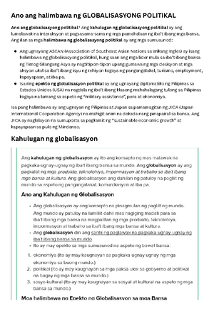 MMW Module - MATHEMATICS IN THE MODERN WORLD MODULE 1 I. TOPIC: PATTERN ...
