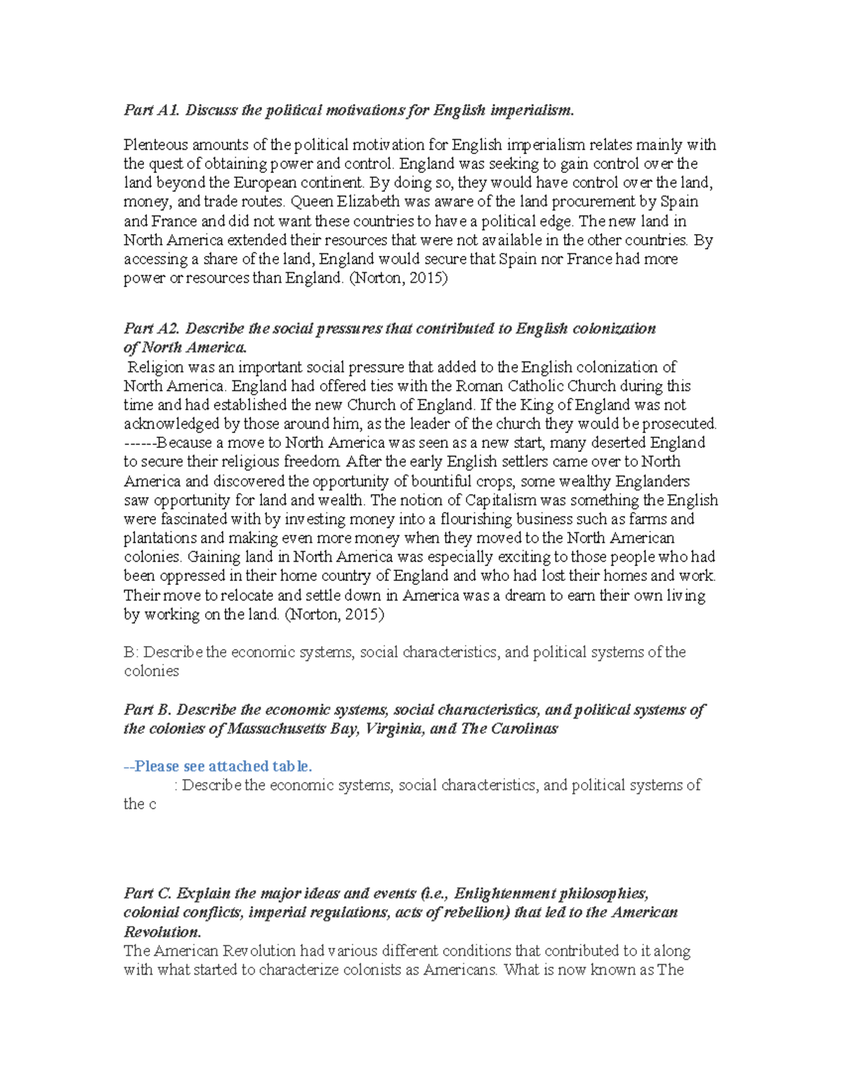 C121 - History: Political and Social Motivations for English ...